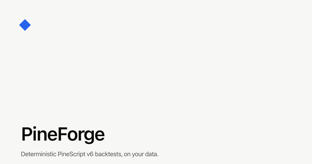 PineForge - PineScript backtests for strategy-pool optimization